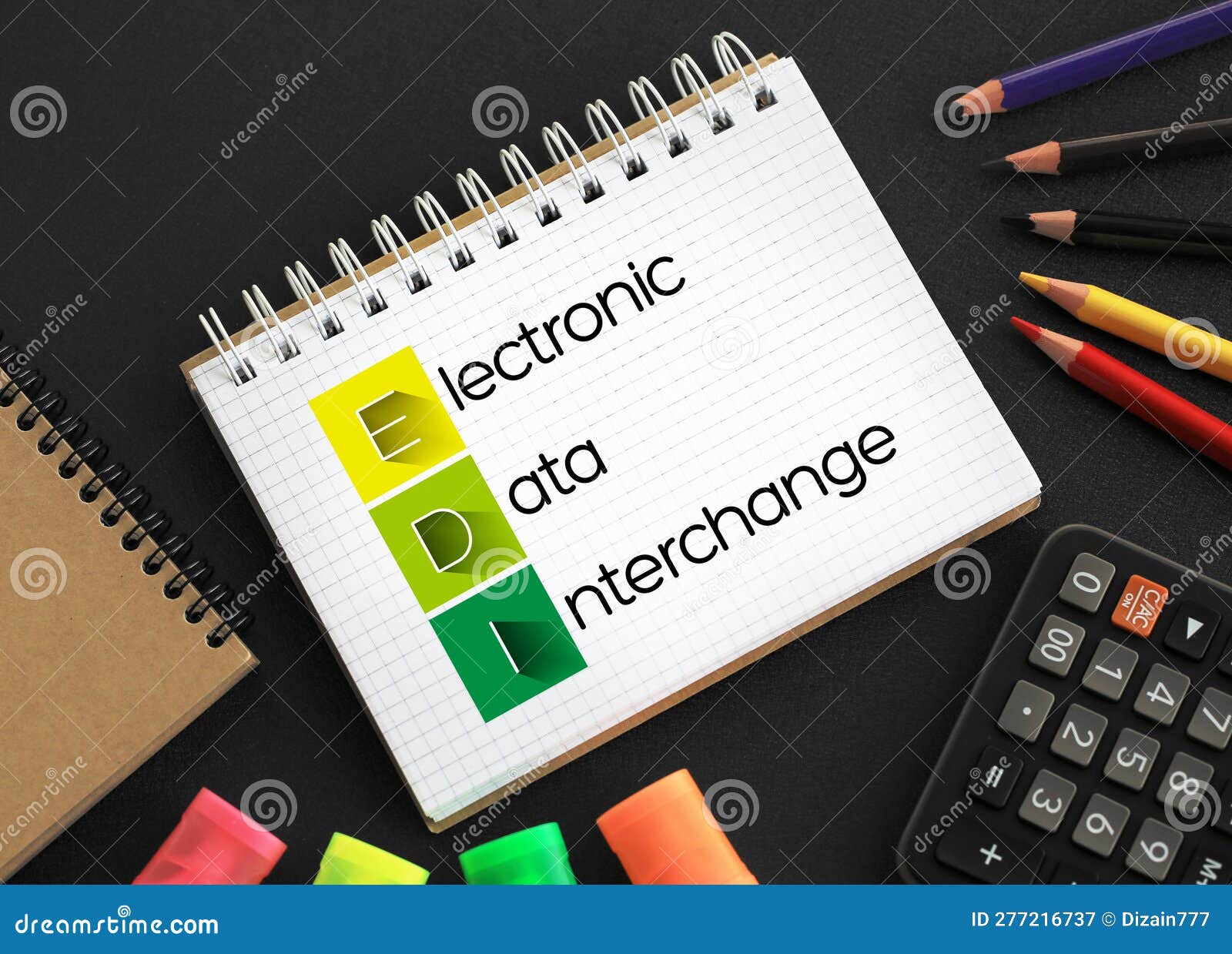EDI - Electronic Data Interchange Acronym On Notepad, Technology ...