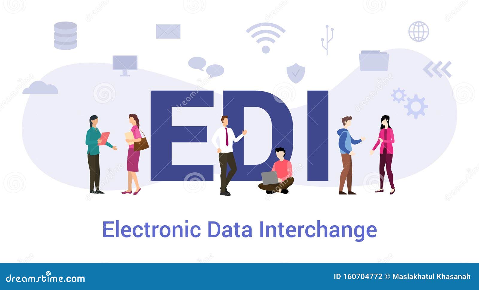 EDI - Electronic Data Interchange Acronym, Technology Concept ... EDI - Electronic Data Interchange Acronym, Technology Concept ...