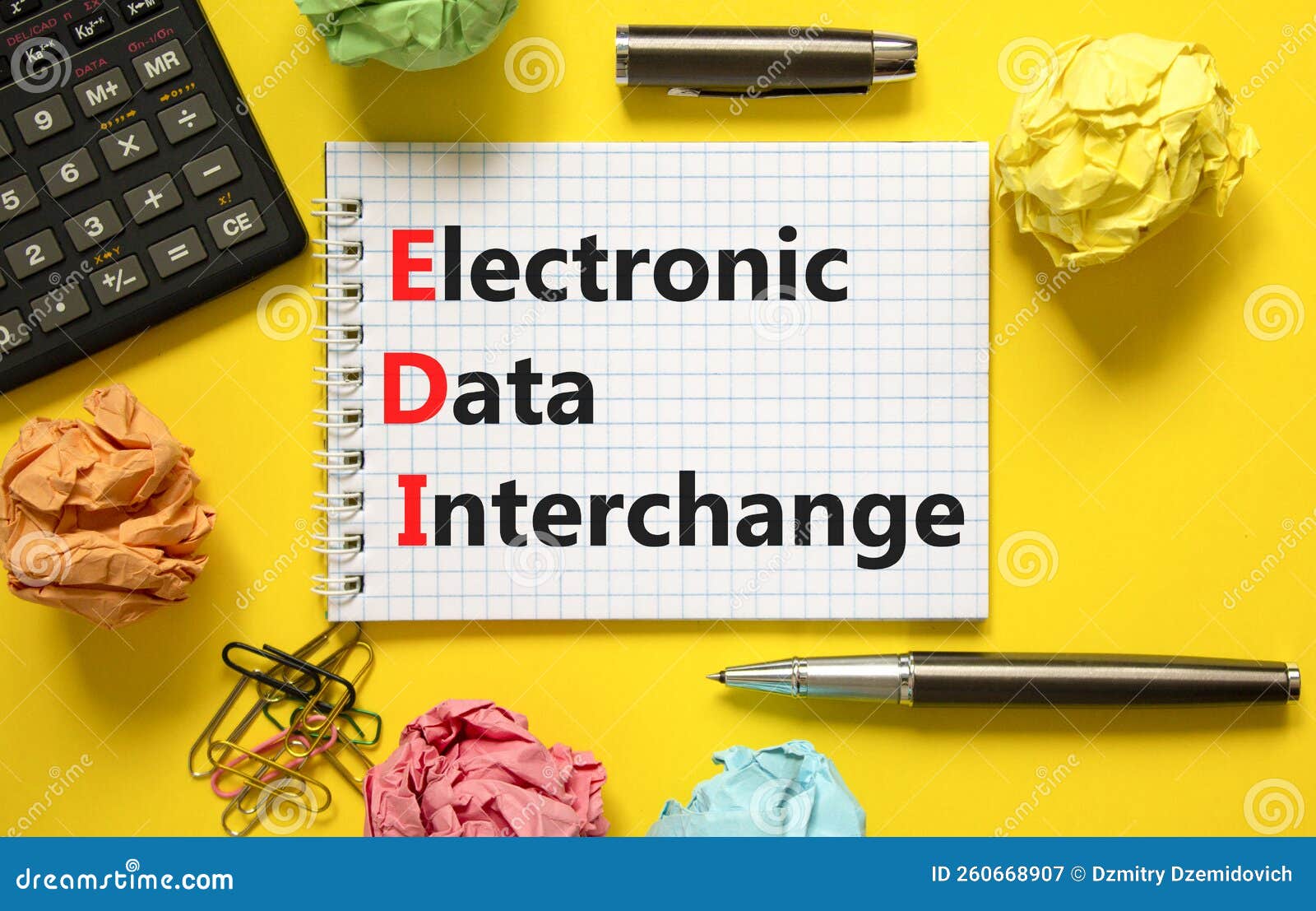 EDI Electronic Data Interchange Symbol. Concept Words EDI Electronic ...