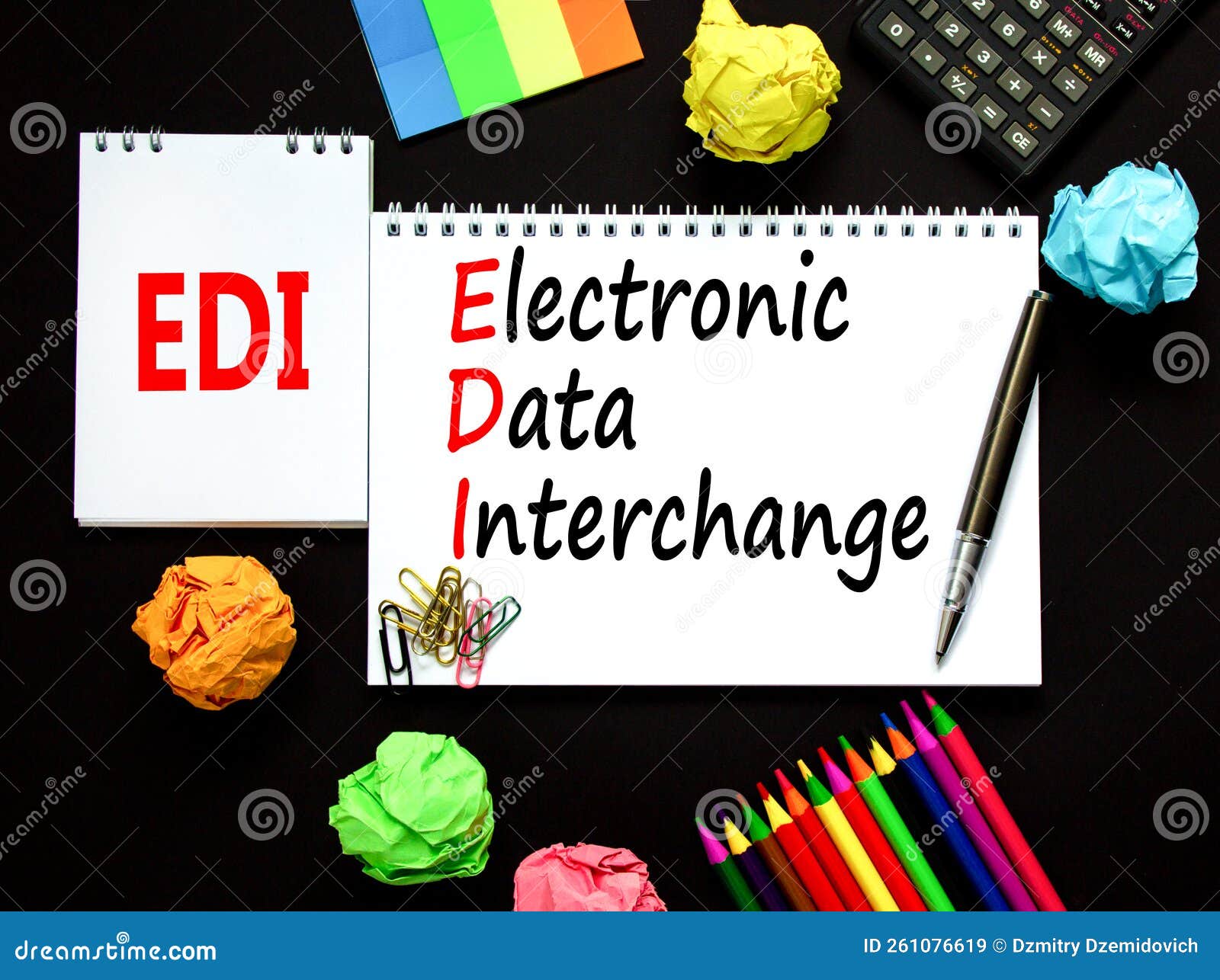EDI Electronic Data Interchange Symbol. Concept Words EDI Electronic ...