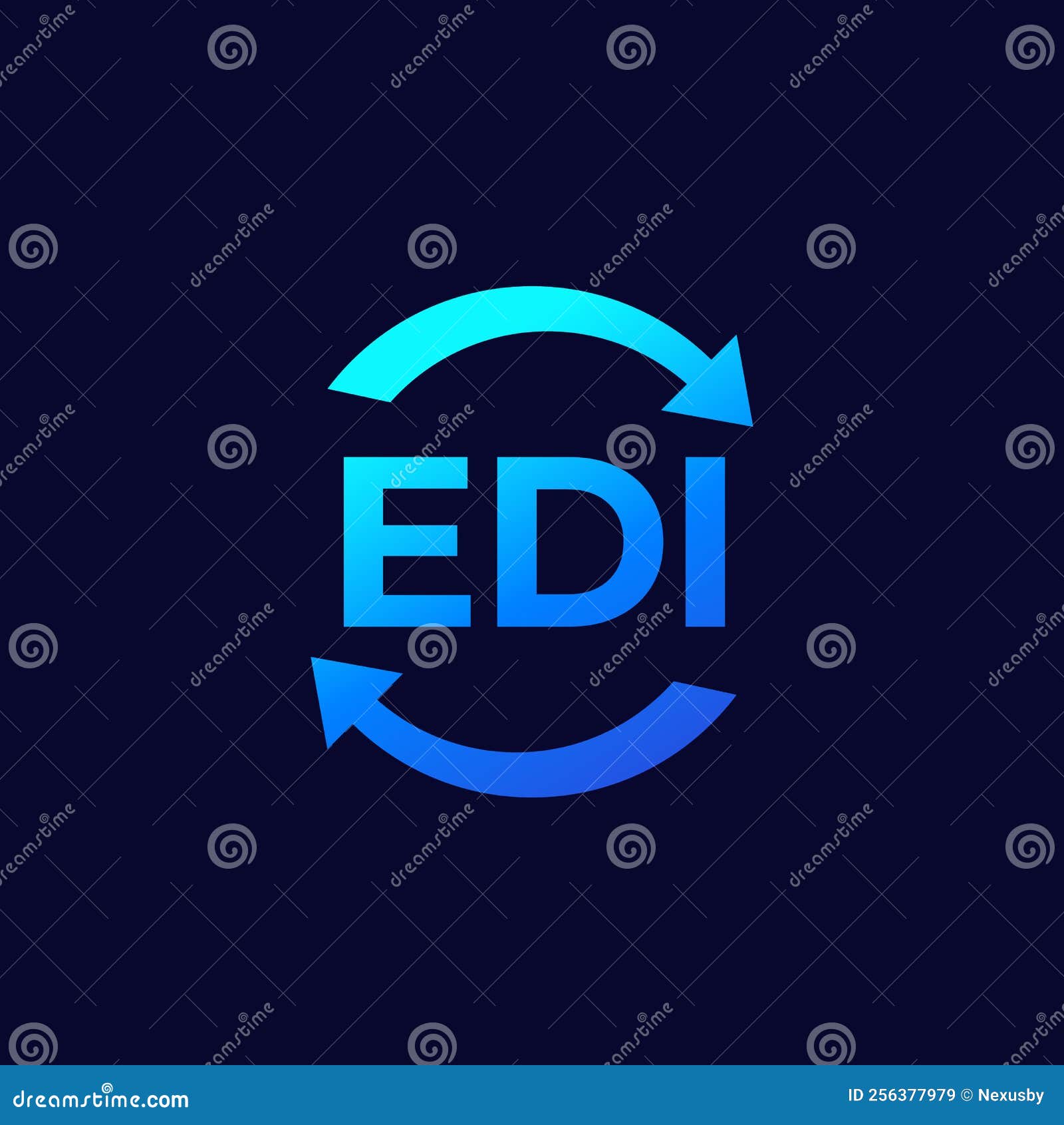 EDI, Electronic Data Interchange Vector Icon Stock Vector ...