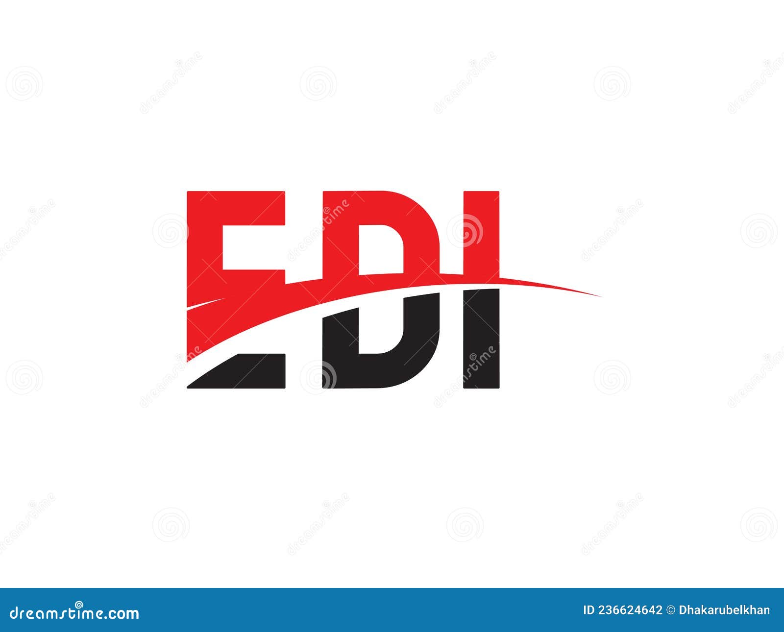 EDI Letter Initial Logo Design Vector Illustration Stock Vector ...