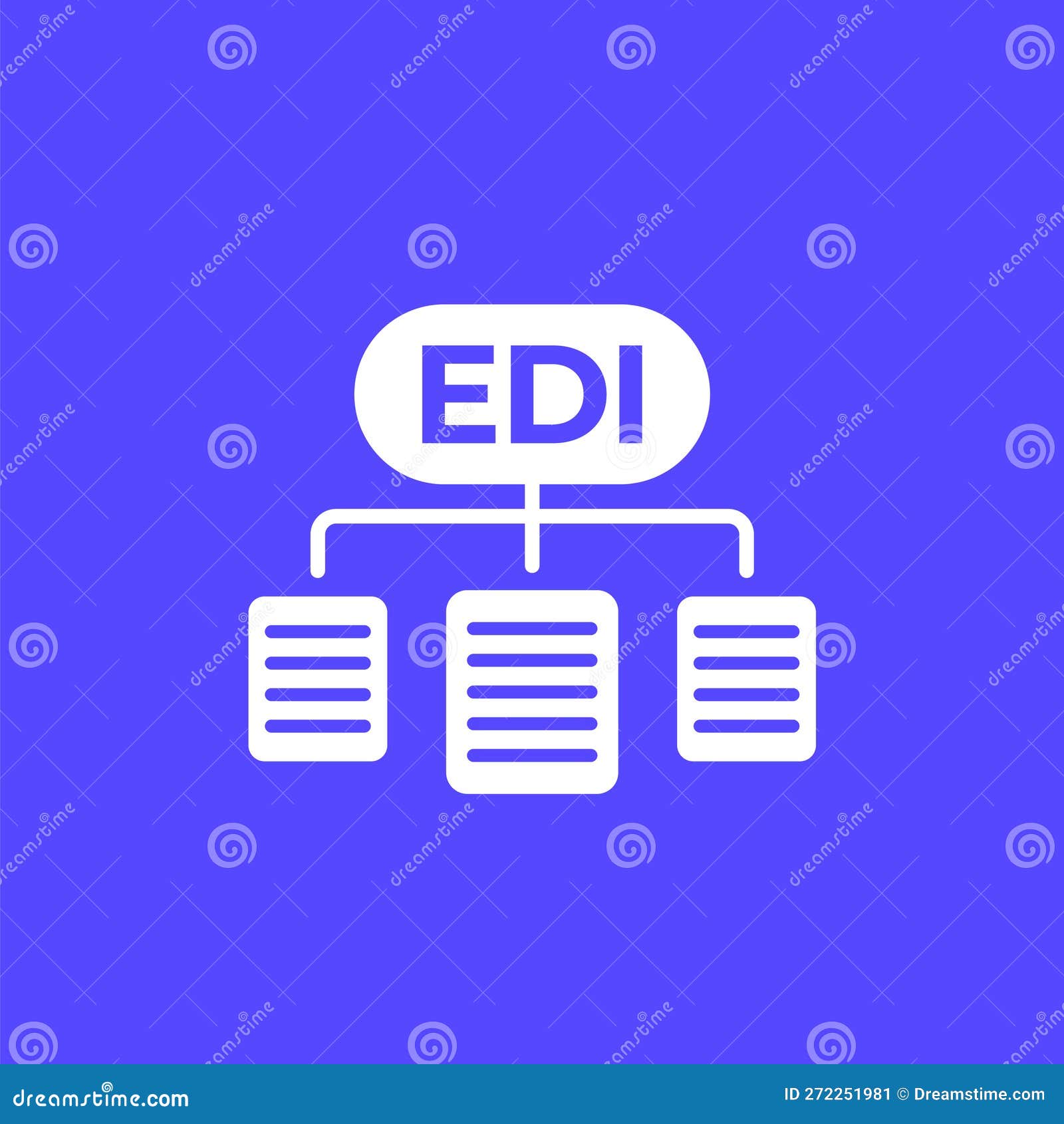 EDI Vector Icon, Electronic Data Interchange Stock Illustration ...