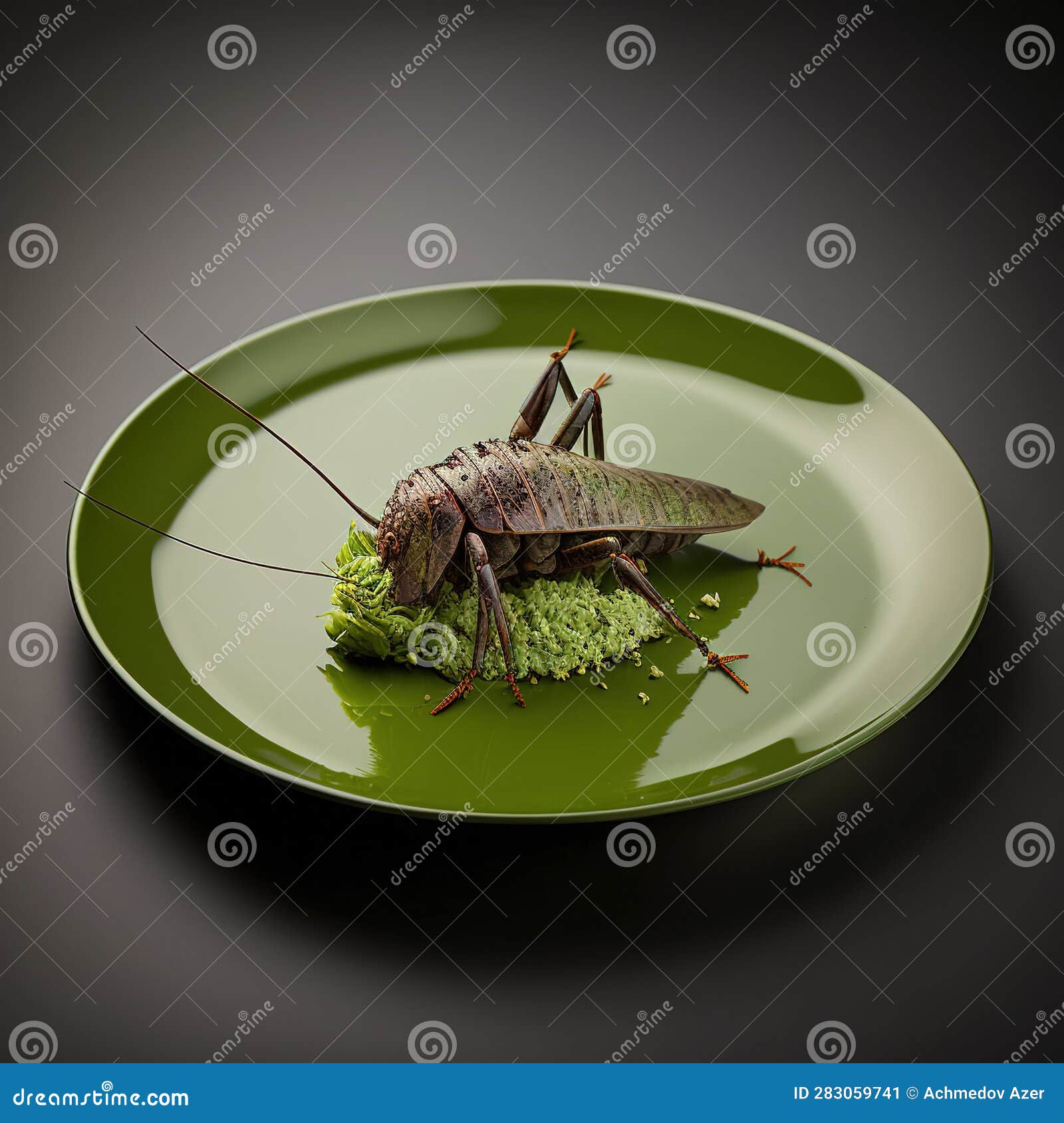 Edible Bug Dish on a Plate, High Protein , Generative AI Stock ...
