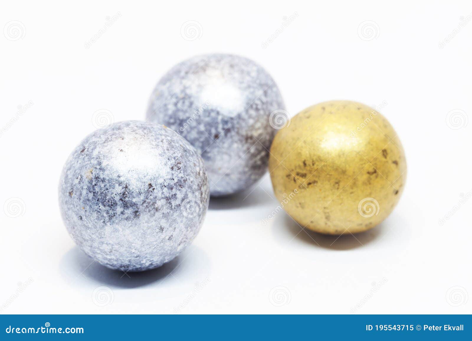 Edible Candy that Resembles Silver and Gold Balls Stock Image - Image ...
