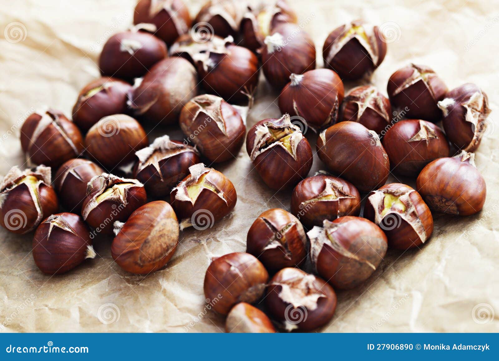 Edible Chestnuts Castanea Sativa On Market Stock Image | CartoonDealer ...