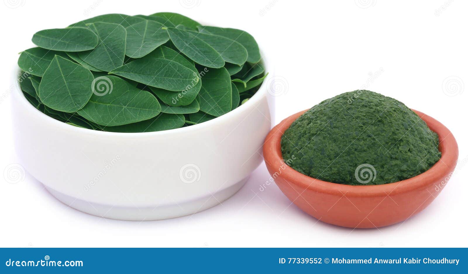 Edible Moringa Leaves with Ground Paste Stock Photo - Image of ground ...