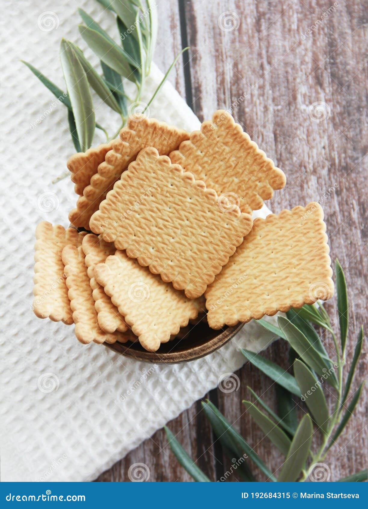 Edible Square Dry Yellow a Cookies Stock Image - Image of crisp ...