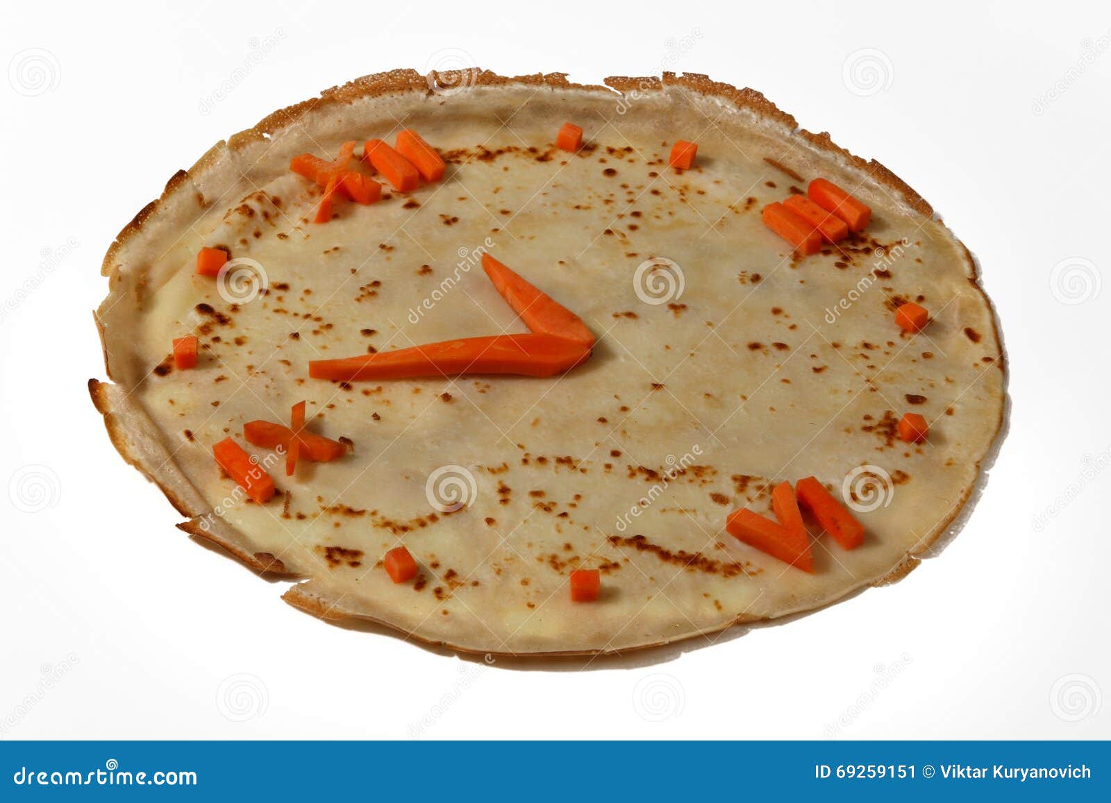 Edible Watch from Carrot and Pancake Stock Image - Image of vegetable ...