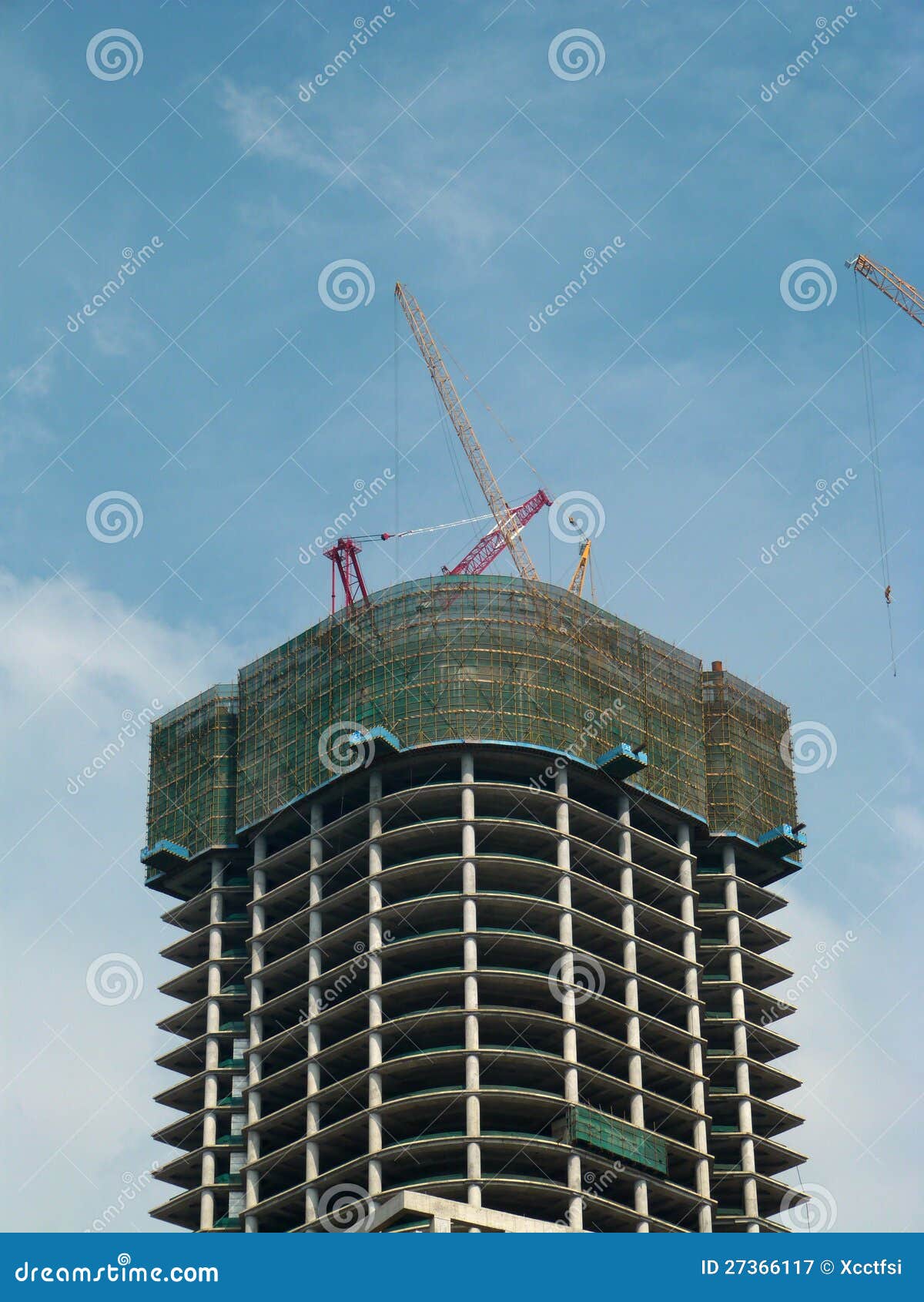 Edifice under construction stock image. Image of cloud - 27366117