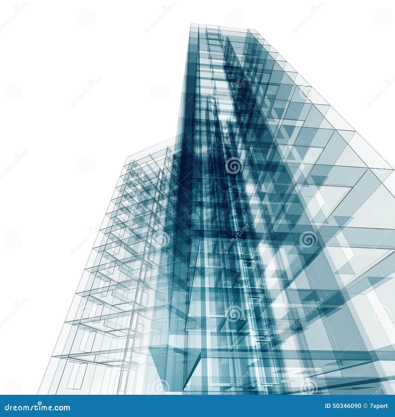 Edificio abstracto stock de ilustración. Ilustración de modelo - 50346090