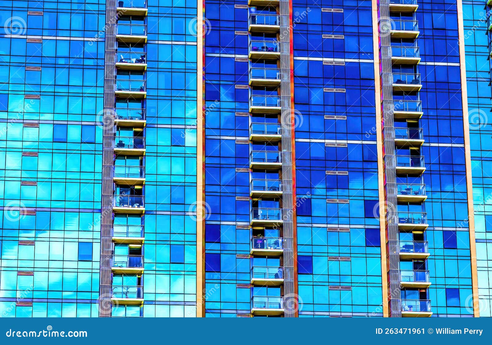 Edificio Azul Abstracto Centro Honolulu Hawaii Imagen de archivo ...