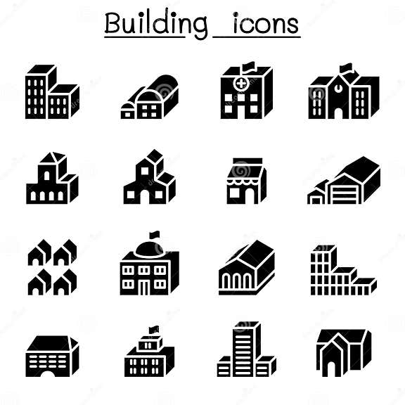 Edificio Básico En Sistema Del Icono De 3 Dimensiones Ilustración del Vector - Ilustración de ...