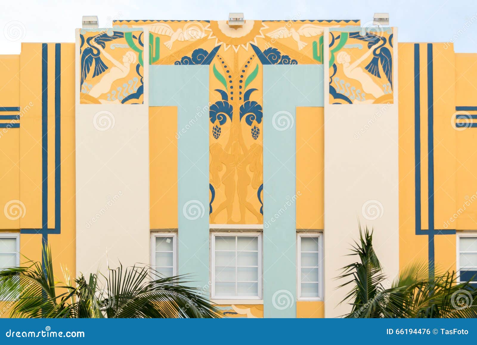 Edificio De Art Deco En Miami Beach, La Florida Foto editorial - Imagen ...