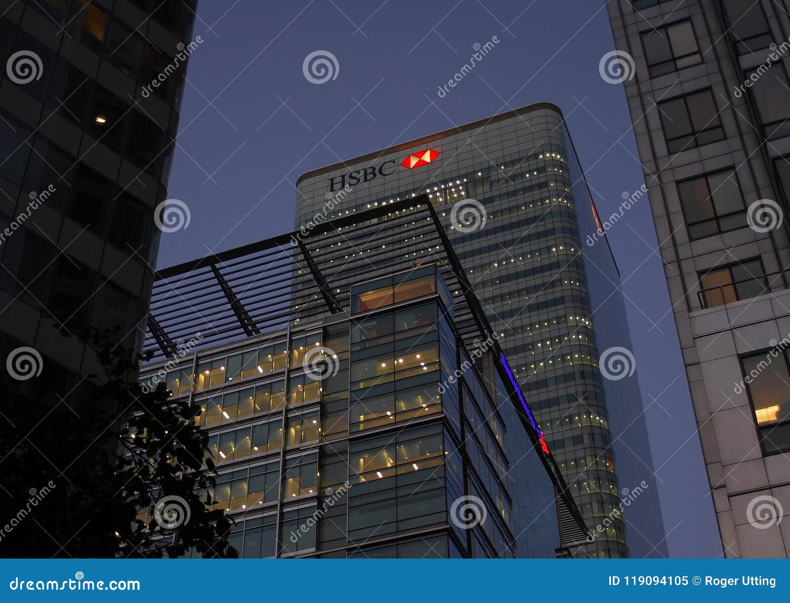 Edificio De HSBC En Canary Wharf Imagen editorial - Imagen de londres ...