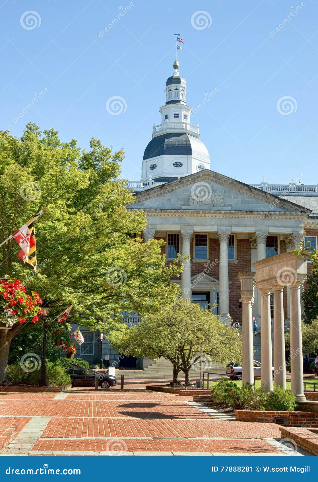 Edificio De La Capital Del Estado De Maryland Imagen de archivo ...