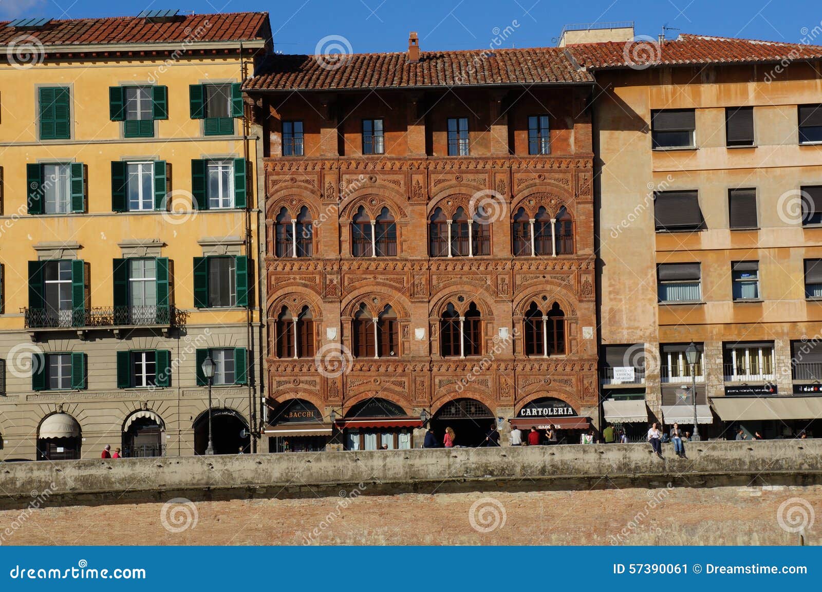 Edificio en Florence Italy foto editorial. Imagen de casas - 57390061
