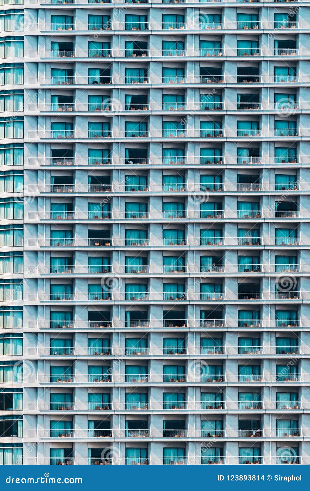 Edificio Exterior Hermoso Con Texturas Del Modelo De La Ventana De ...