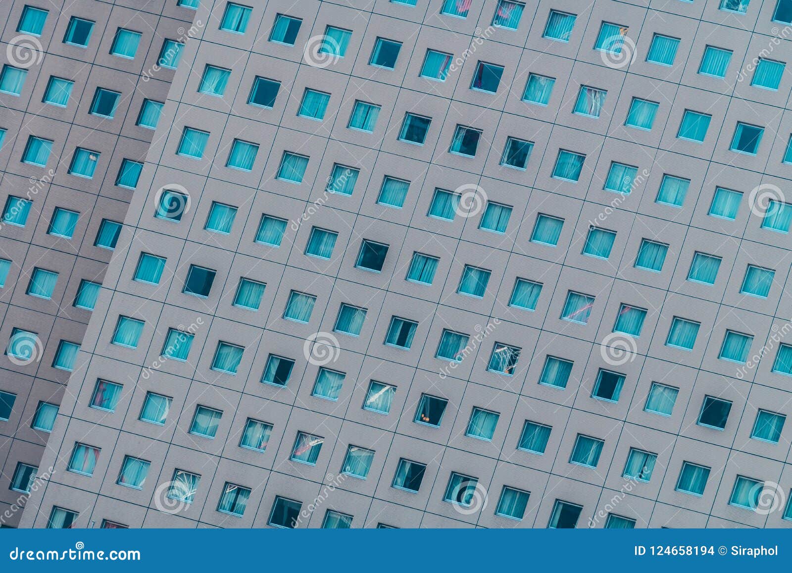 Edificio Exterior Hermoso Con Texturas Del Modelo De La Ventana De ...