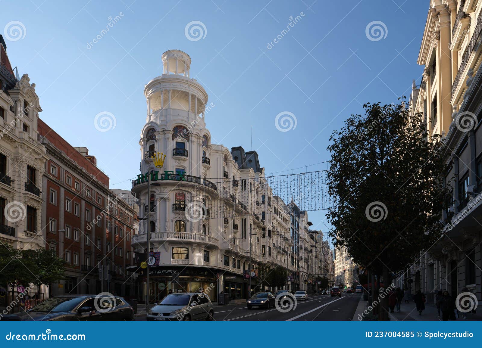 Edificio Grassy or the Rolex Building in Gran Via, Madrid, Spain Editorial Image - Image of ...