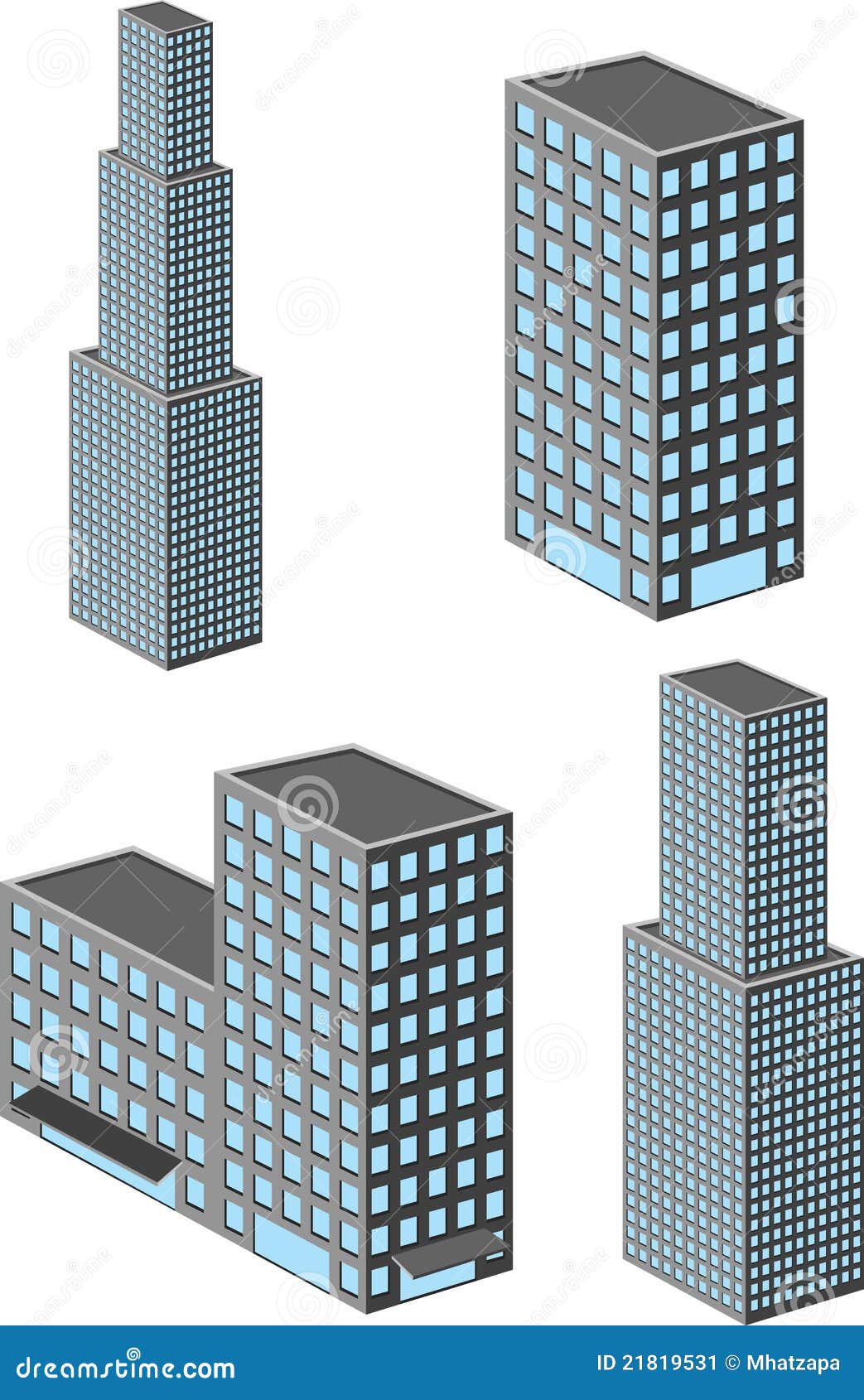 Edificio isométrico ilustración del vector. Ilustración de edificio ...
