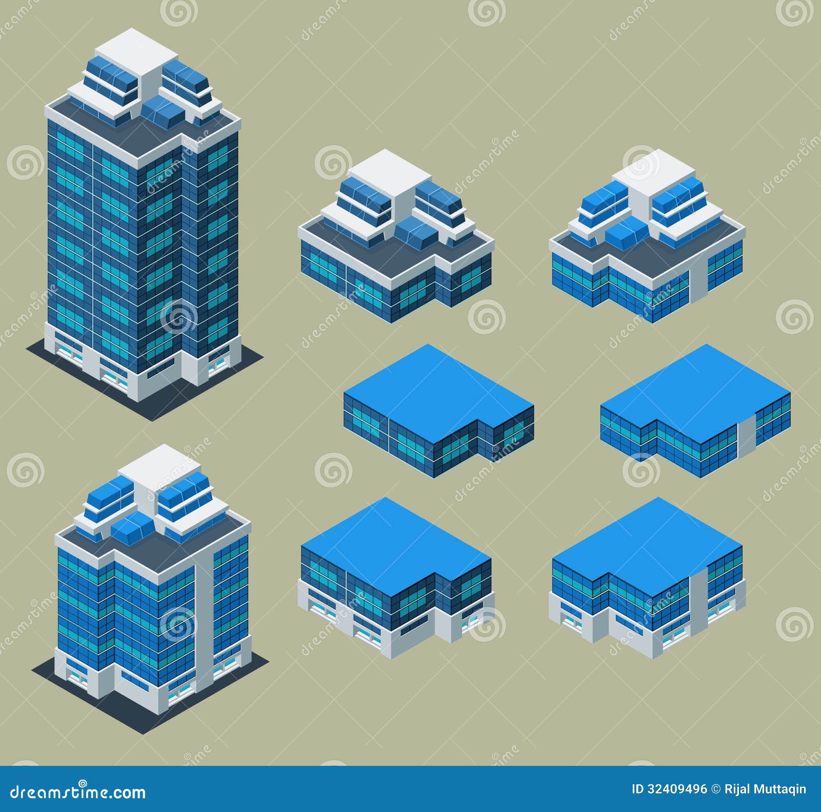 Edificio isométrico ilustración del vector. Ilustración de estructura ...