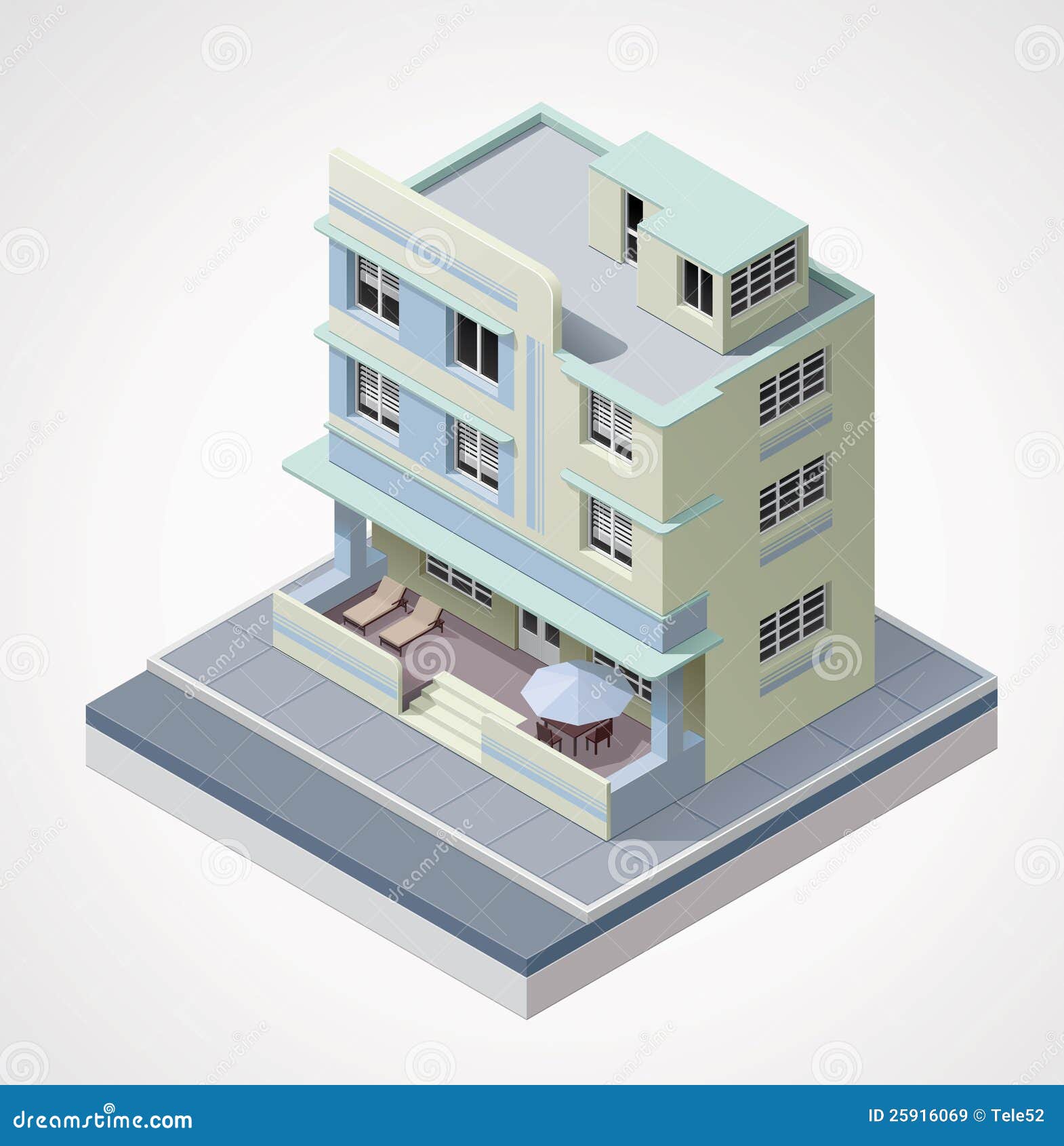 Edificio Isométrico Del Vector Ilustración del Vector - Ilustración de ...