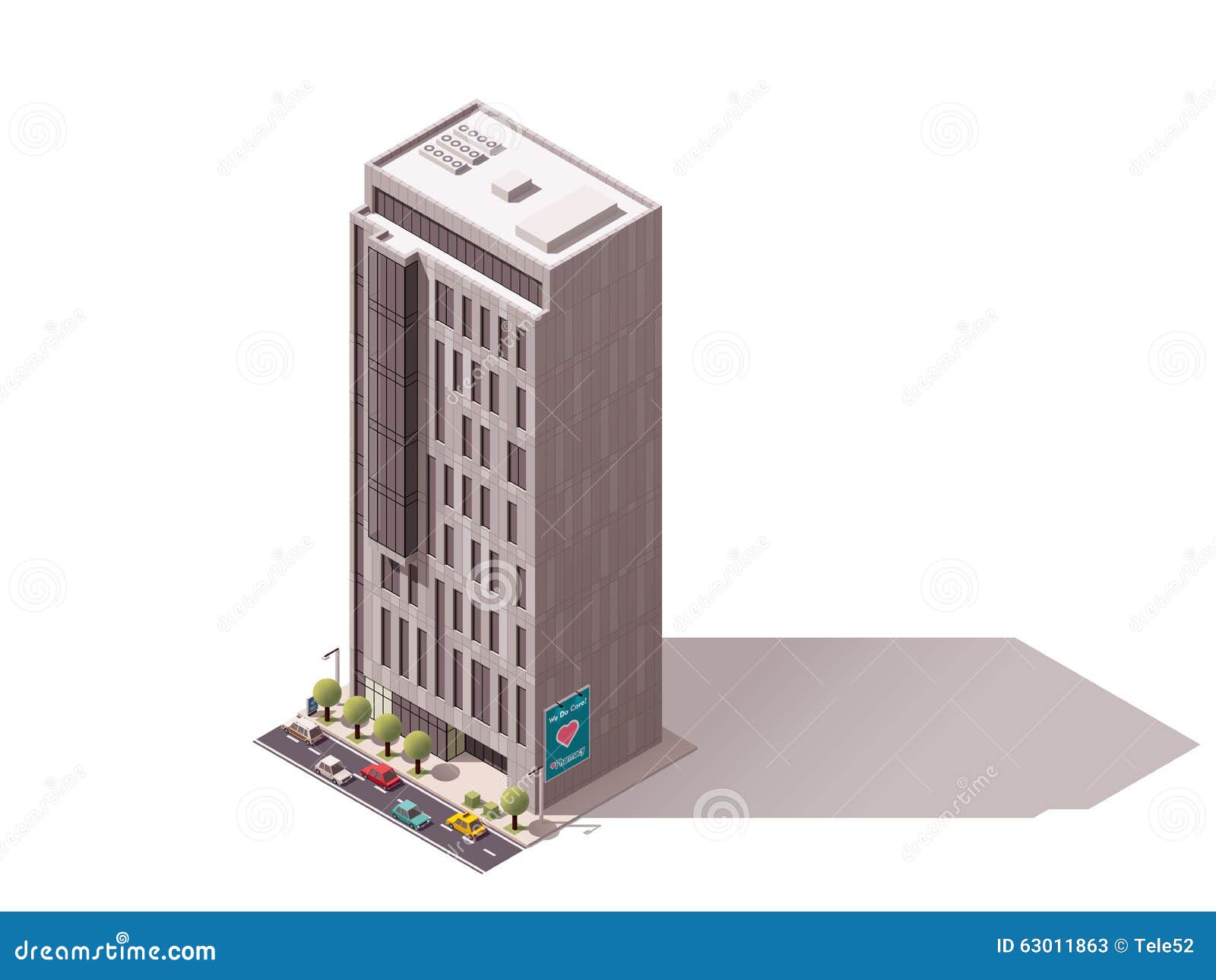 Edificio Isométrico Del Vector Ilustración del Vector - Ilustración de ...