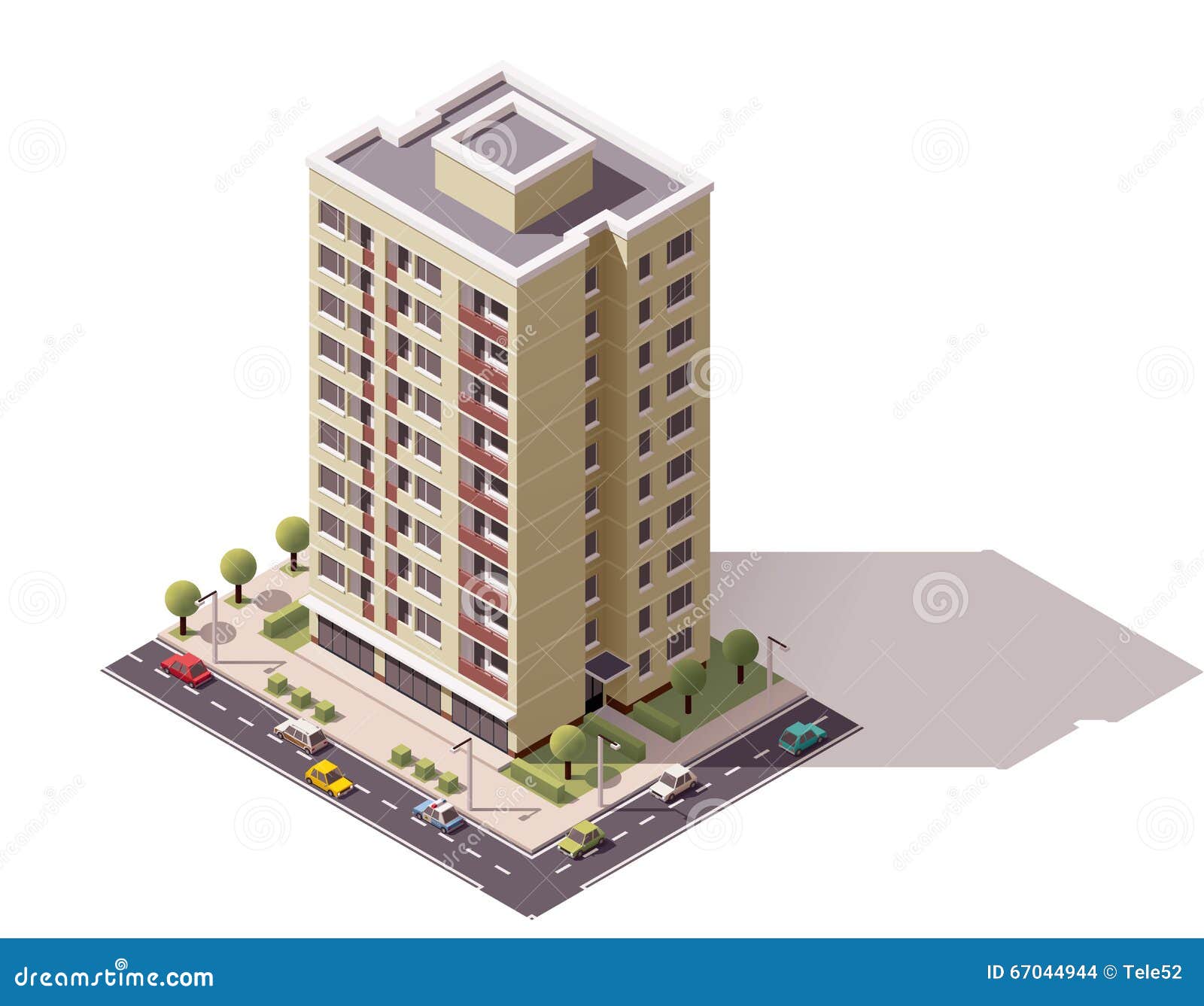 Edificio Isométrico Del Vector Ilustración del Vector - Ilustración de ...