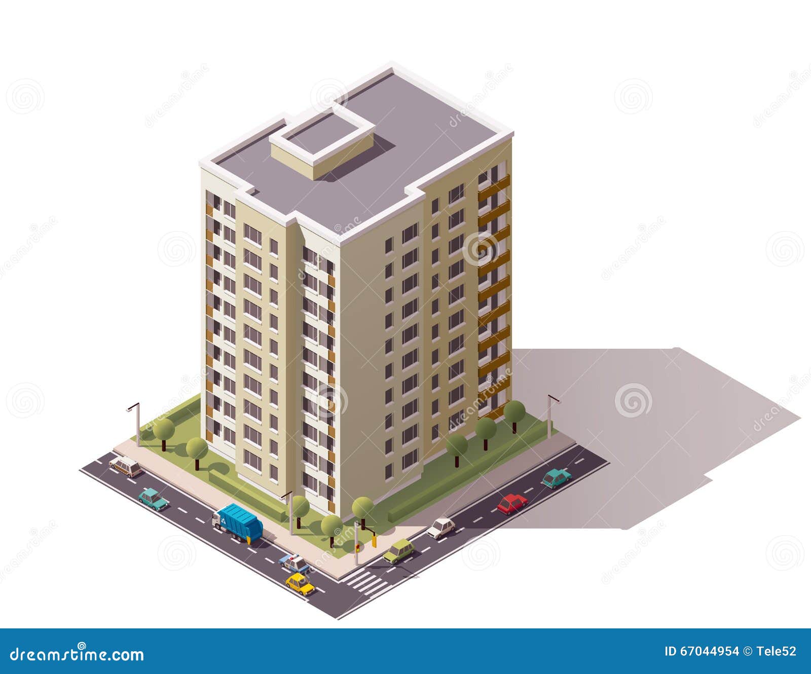 Edificio Isométrico Del Vector Ilustración del Vector - Ilustración de ...