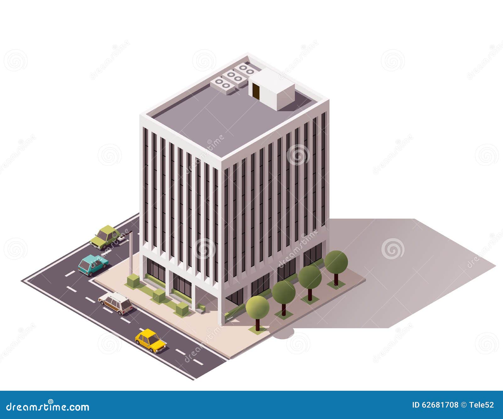 Edificio Isométrico Del Vector Ilustración Del Vector Ilustración De