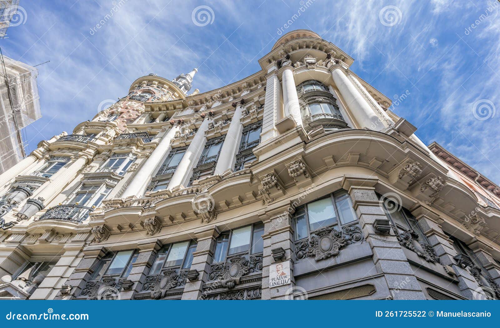Edificio Meneses Building. Located In Plaza De Canalejas Square, Madrid ...