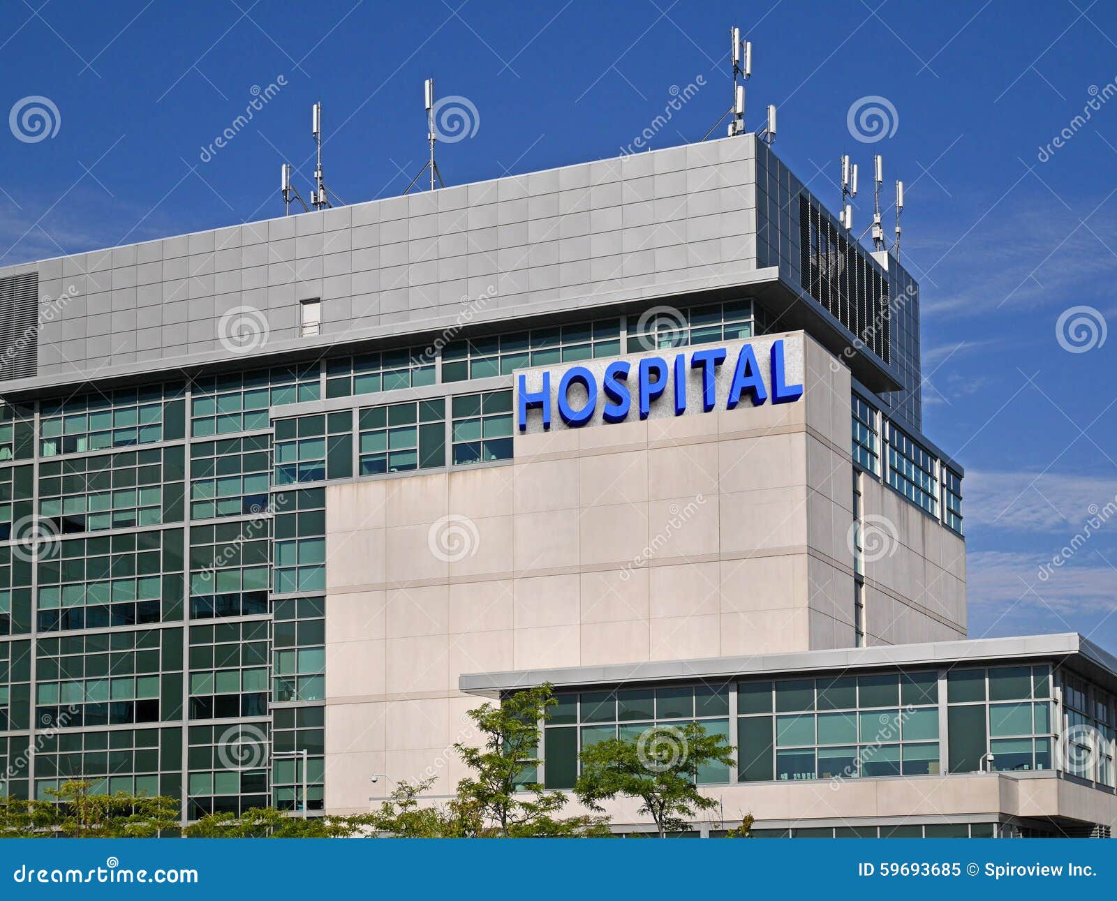 Edificio Moderno Del Hospital Imagen de archivo - Imagen de media ...