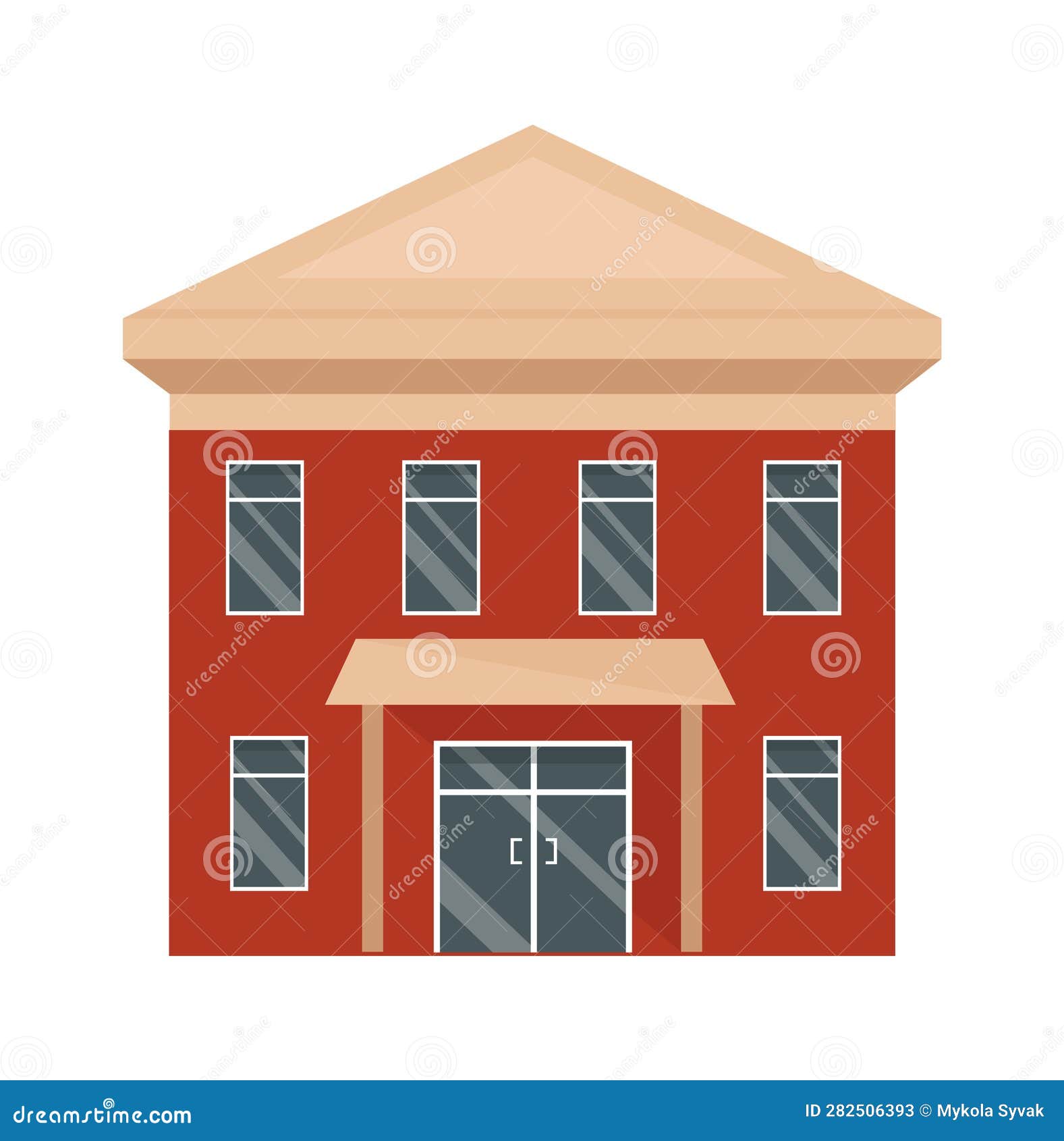 Edificio municipal ilustración del vector. Ilustración de moderno ...