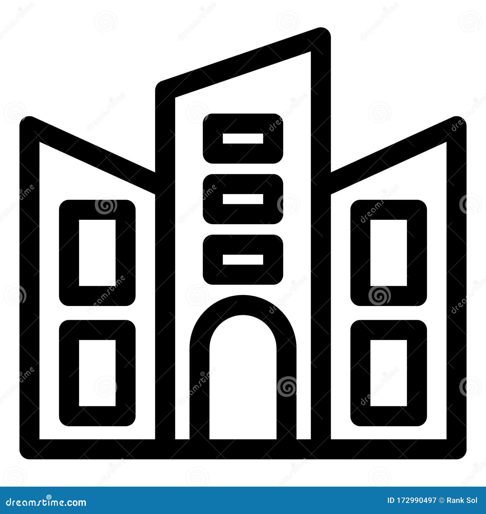 Edificio RGB Di Base, Icona Vettoriale Di Costruzione Che Consente Di ...