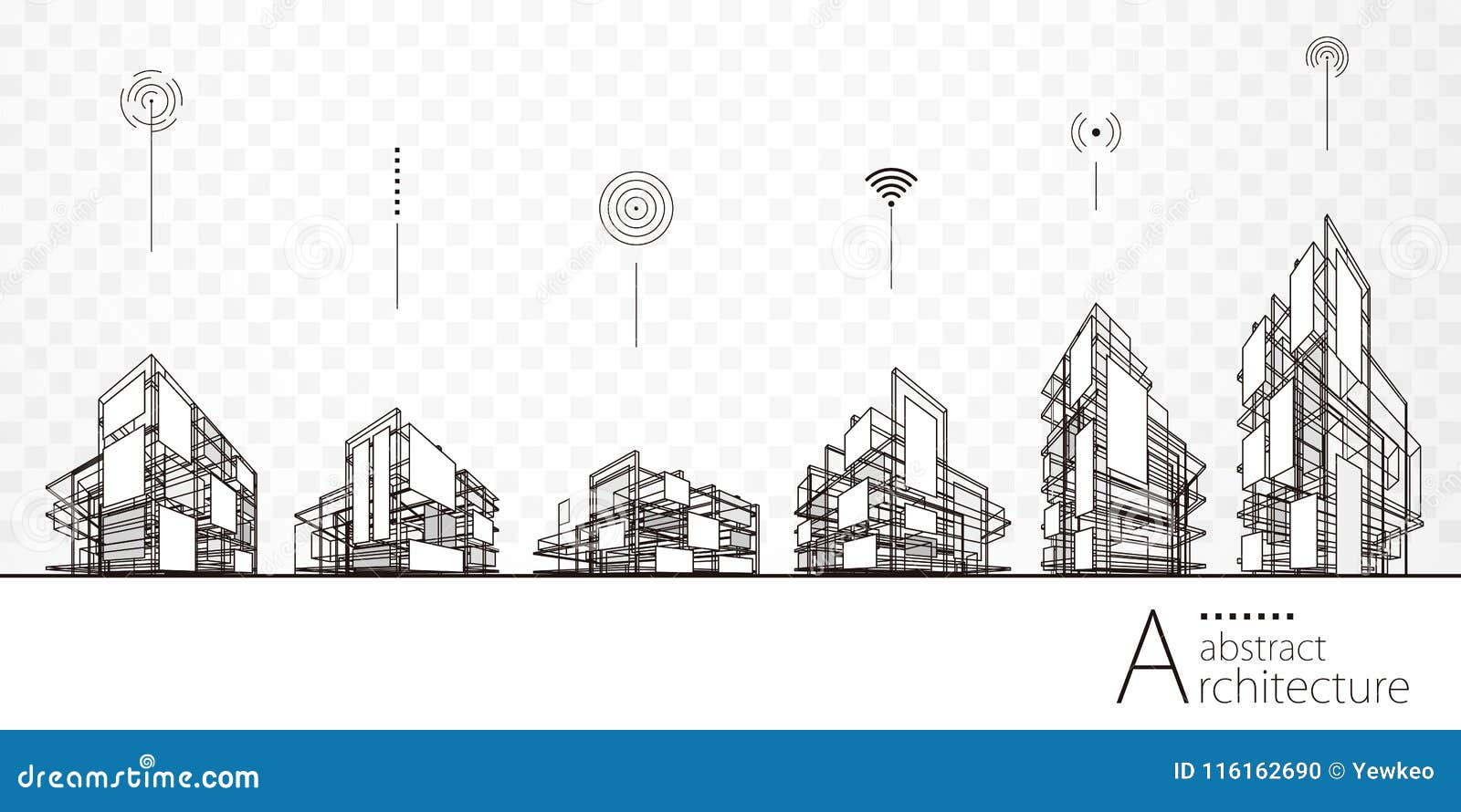 Edificios Abstractos De La Arquitectura Ilustración del Vector - Ilustración de desarrollo ...