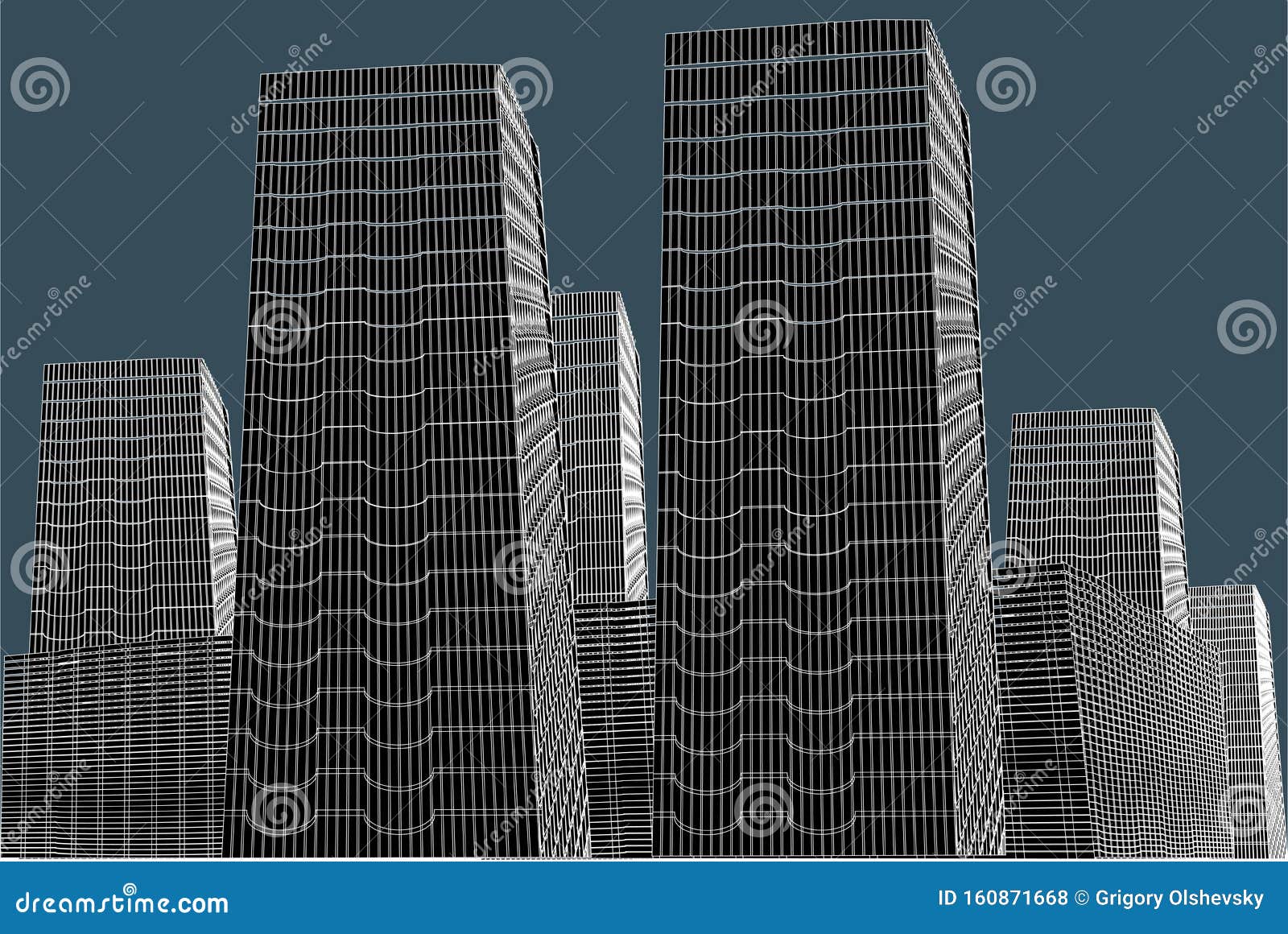 Edificios abstractos ilustración del vector. Ilustración de cubierta - 160871668