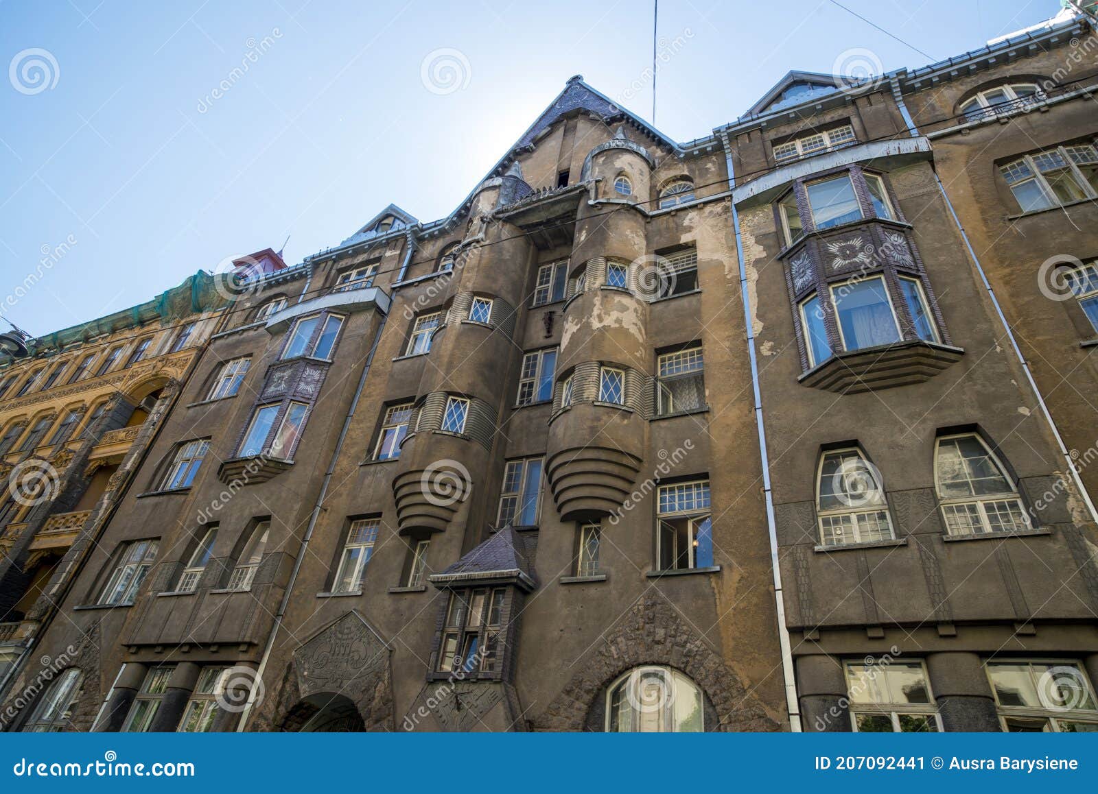 Edificios Art Nouveau En La Calle Alberta De Riga. Foto editorial ...