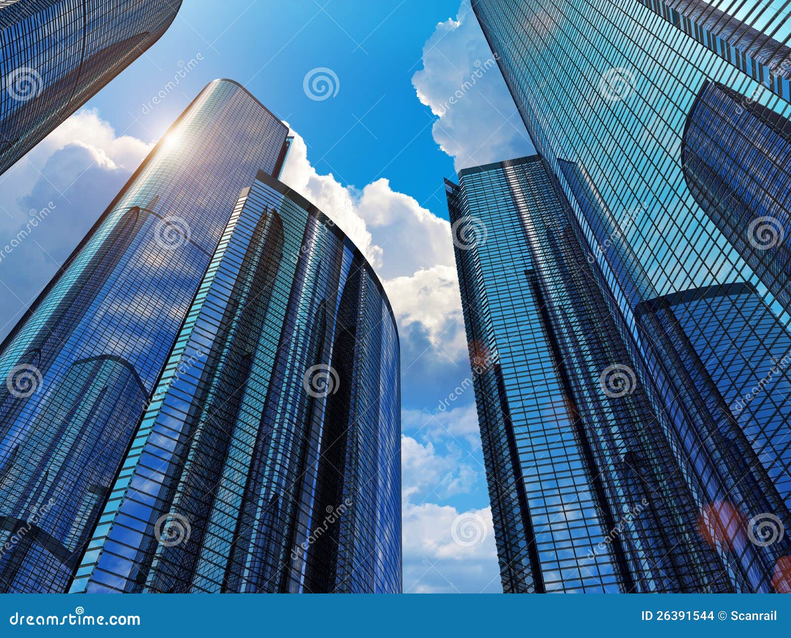 Edificios Azules Del Asunto Stock de ilustración - Ilustración de ...