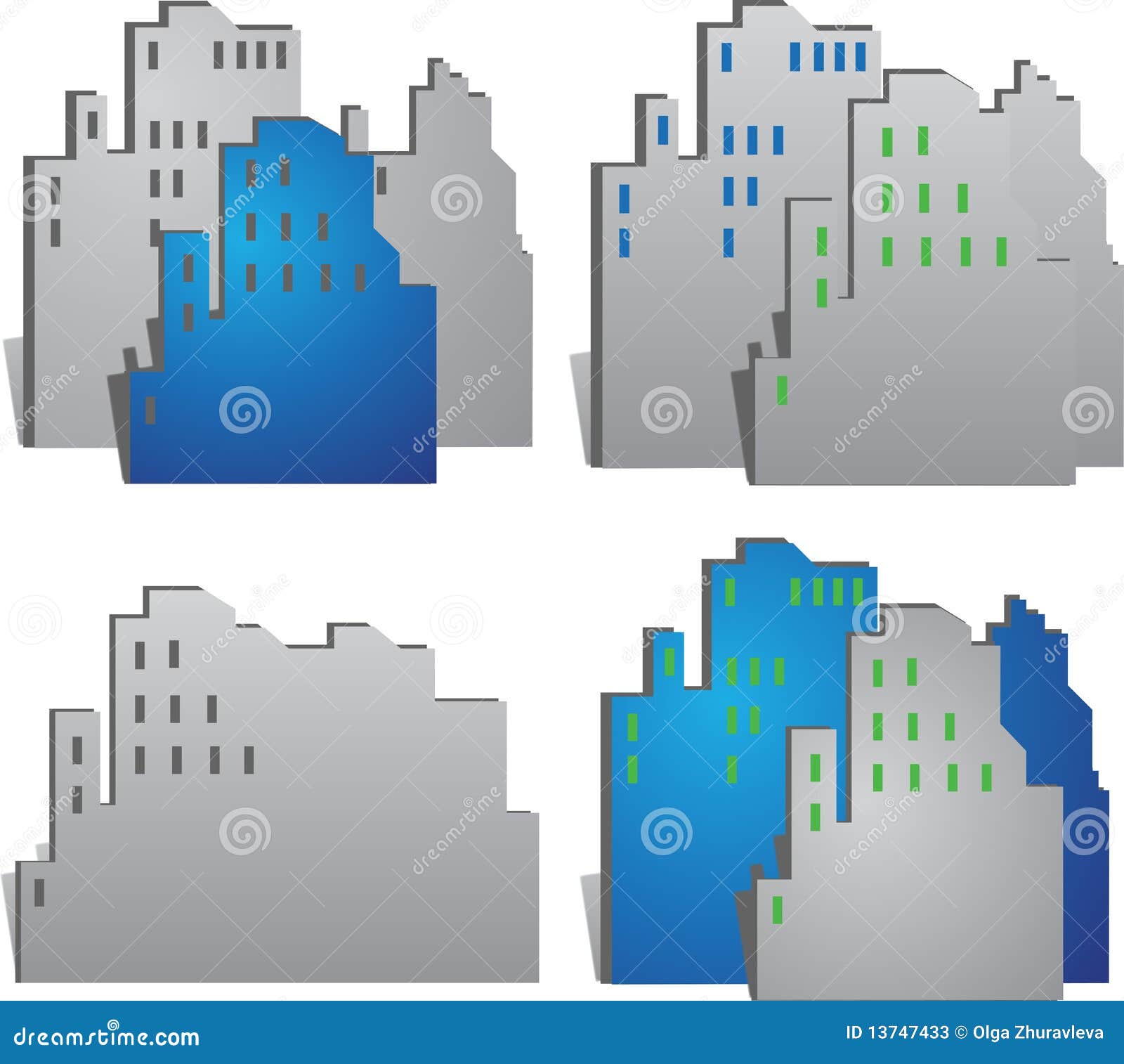 Edificios De La Ciudad Del Vector Ilustración del Vector - Ilustración ...