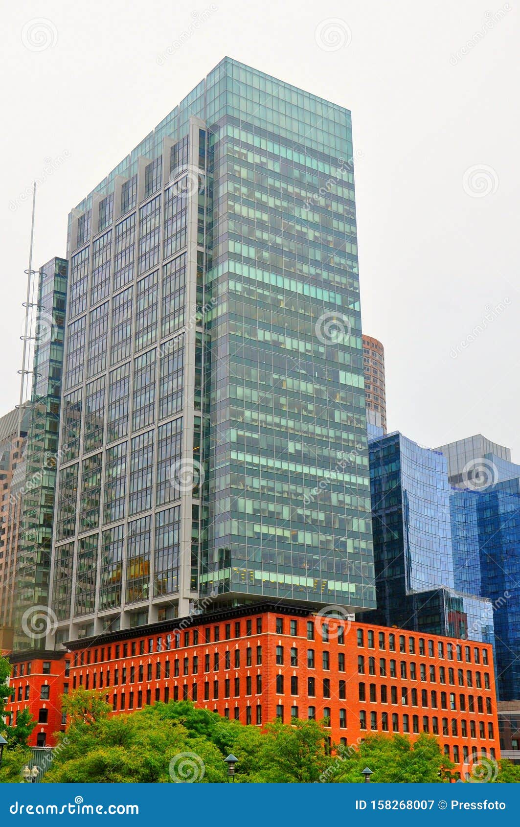 Edificios Del Centro De Boston Fotografía editorial - Imagen de paisaje ...