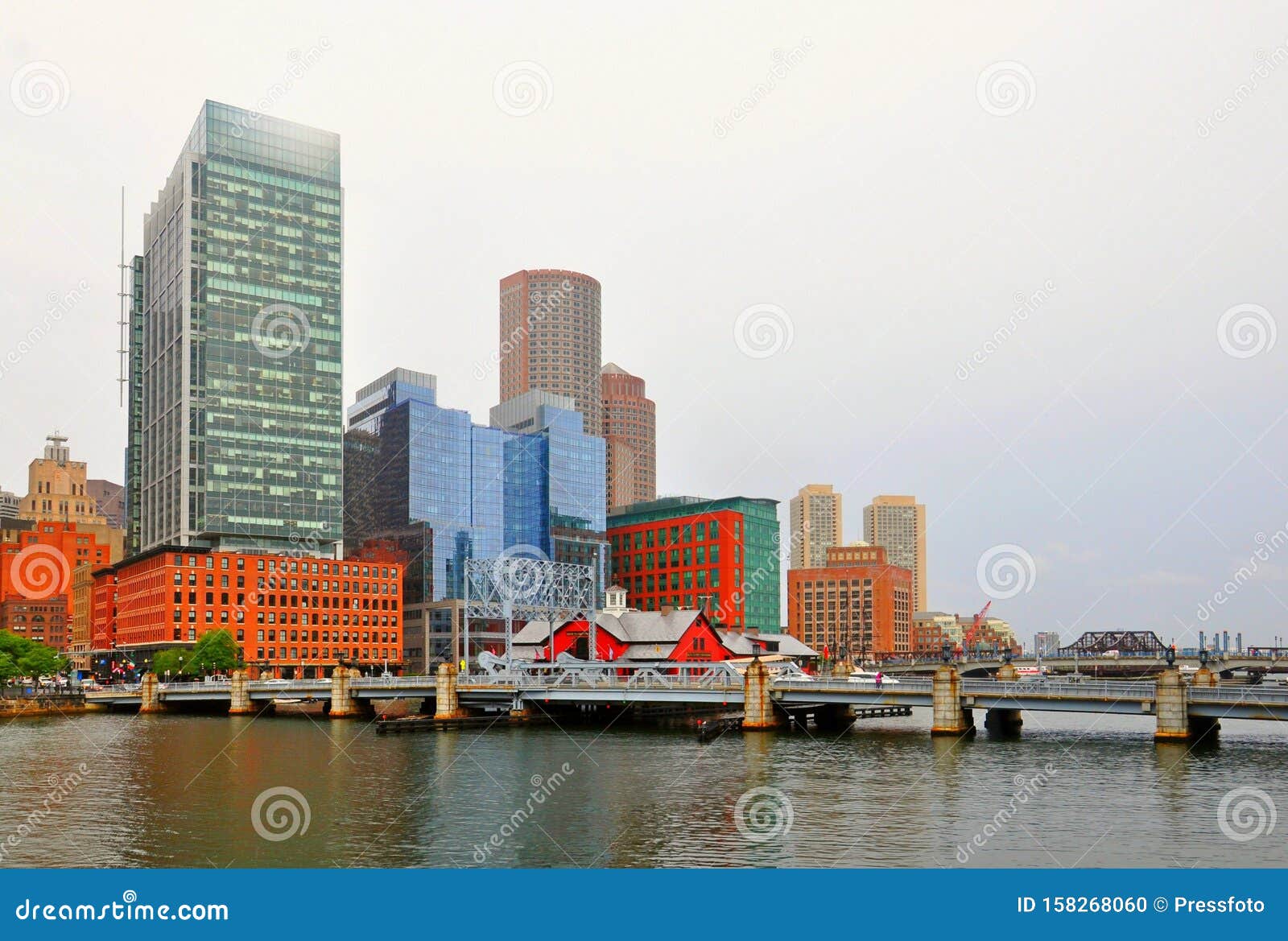 Edificios Del Centro De Boston Imagen editorial - Imagen de edificio ...