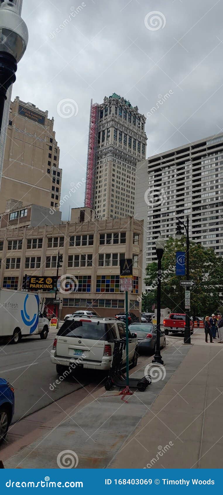 Edificios Del Centro De Detroit Imagen de archivo editorial - Imagen de ...