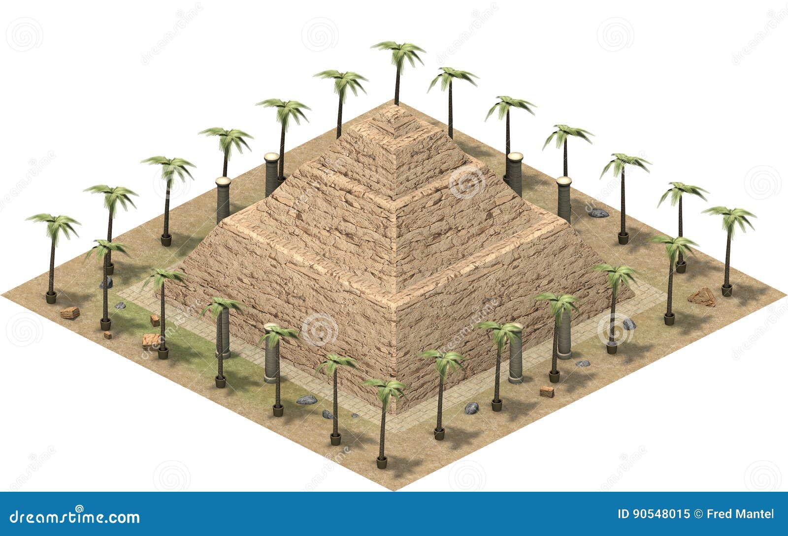 Edificios Isométricos De Egipto Antiguo, Pirámide De La Escalera ...