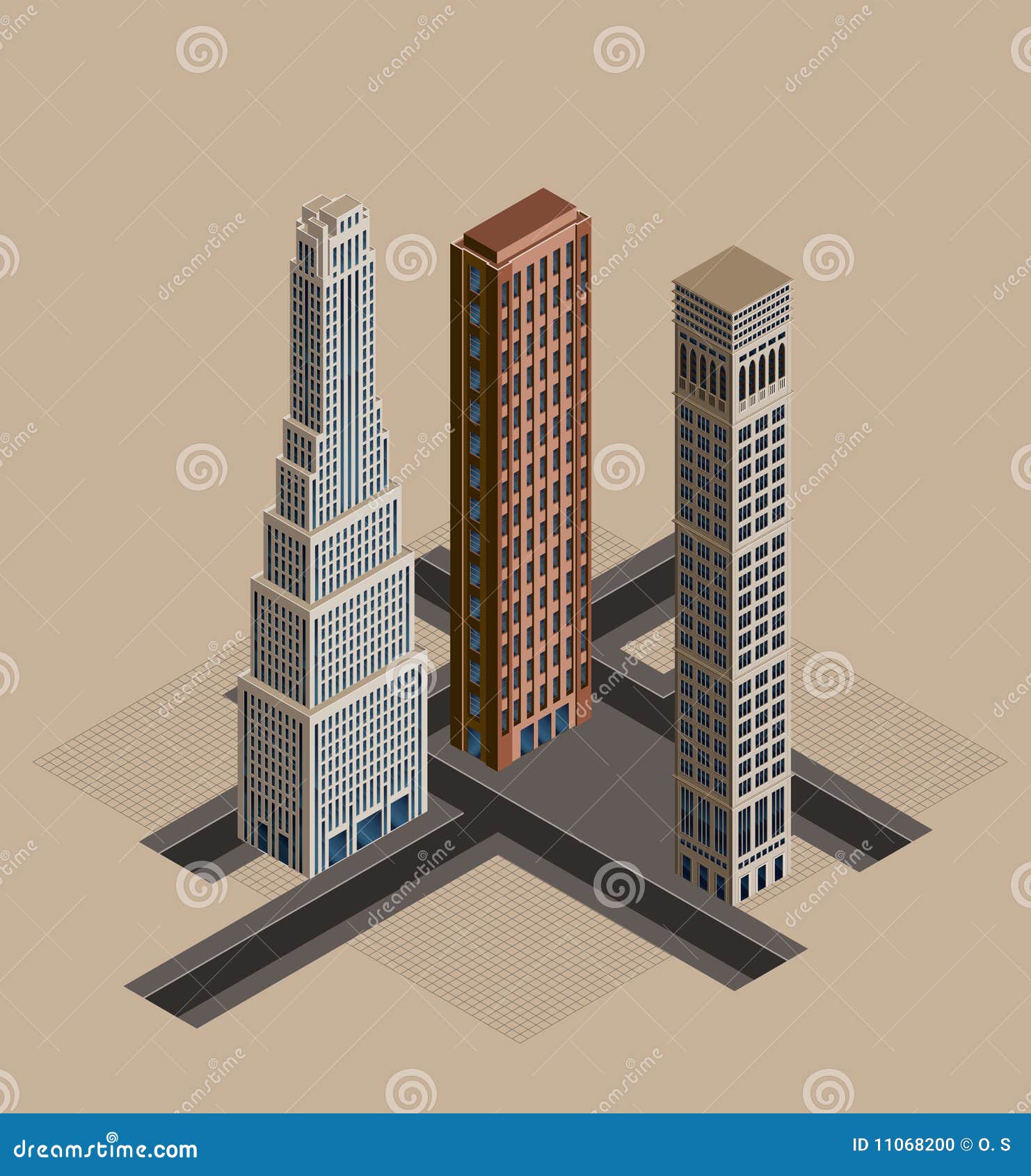 Edificios Isométricos - Vector Ilustración del Vector - Ilustración de ...