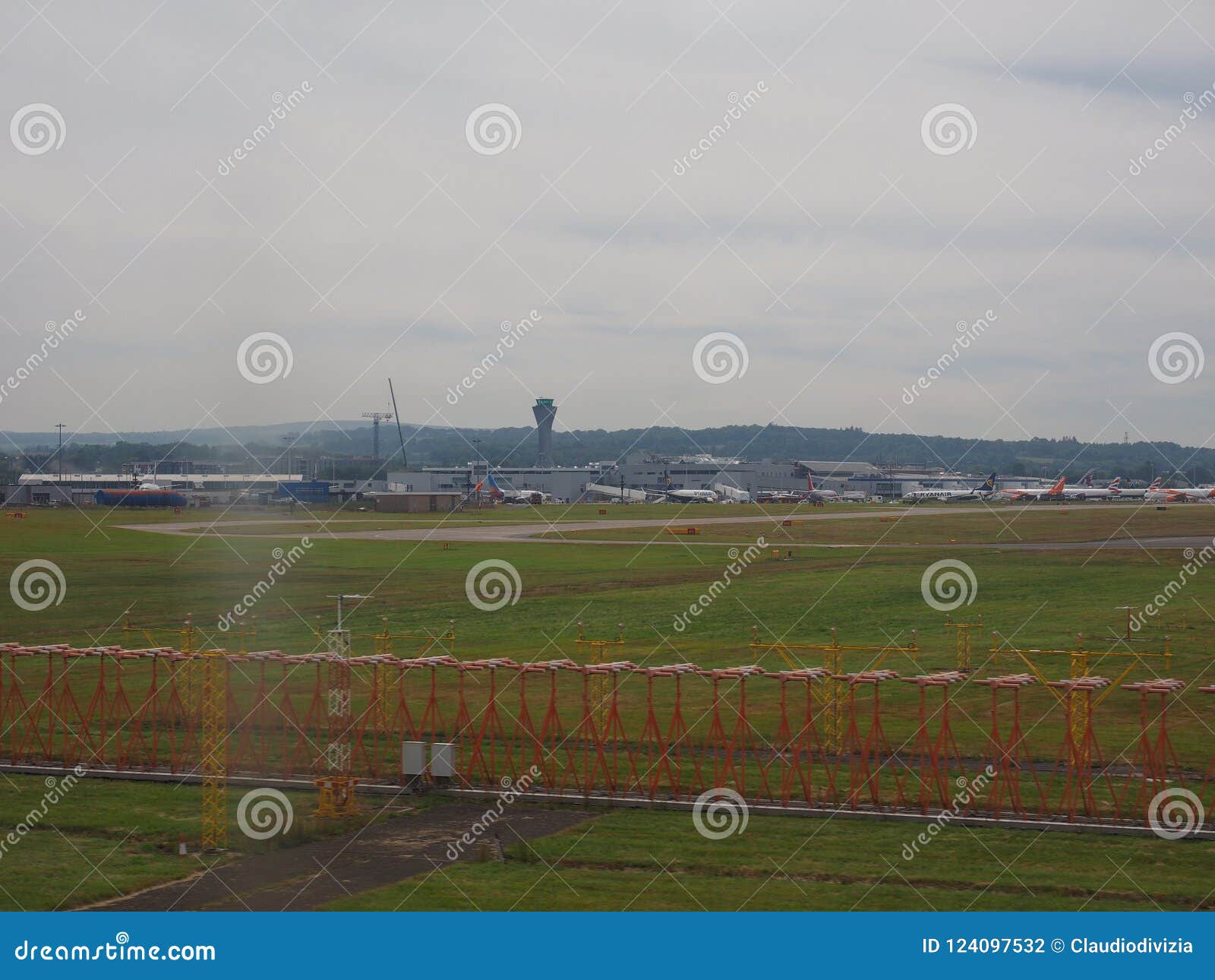 Edinburgh Airport runway stock photo. Image of scottish - 124097532