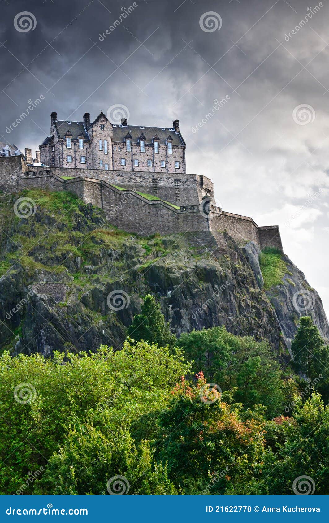 Edinburgh castle stock photo. Image of rock, medieval - 21622770