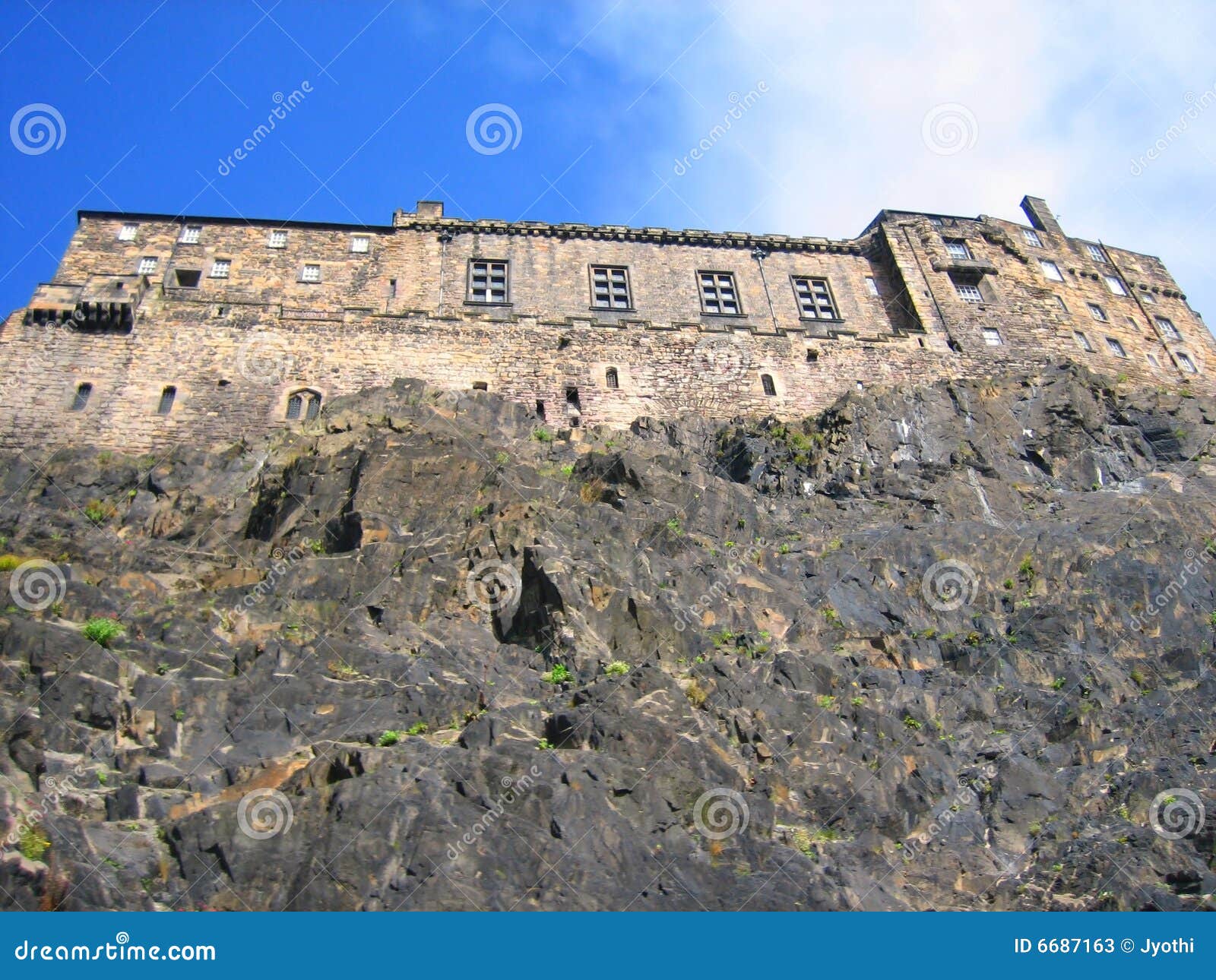 Edinburgh castle stock image. Image of stone, rock, tourism - 6687163