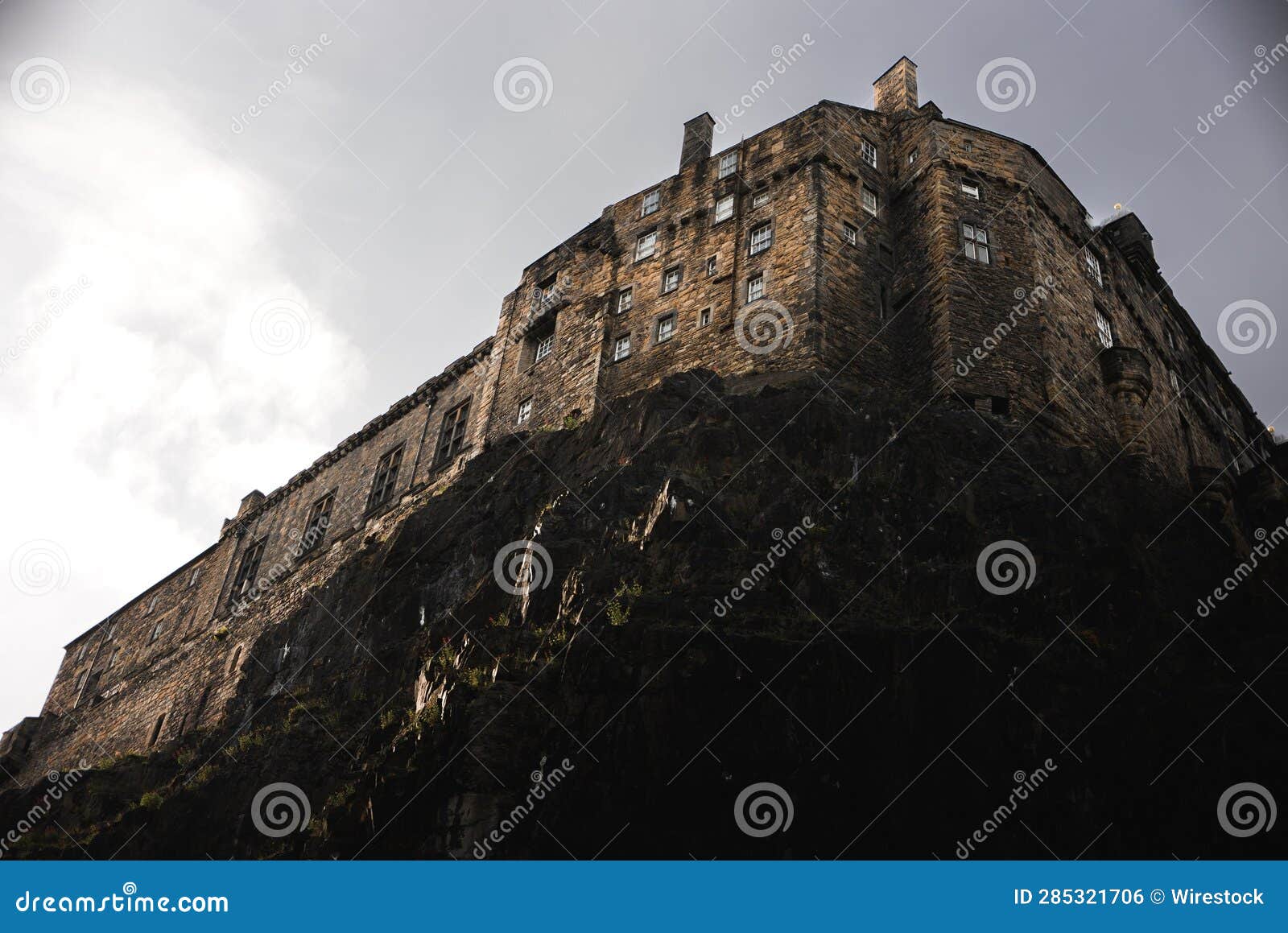 Edinburgh Castle Atop a Hill in Scotland Stock Photo - Image of distant ...