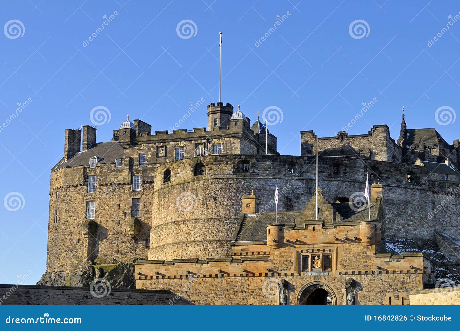 Edinburgh Castle Entrance Gate Stock Photo - Image of tourist, scotland ...
